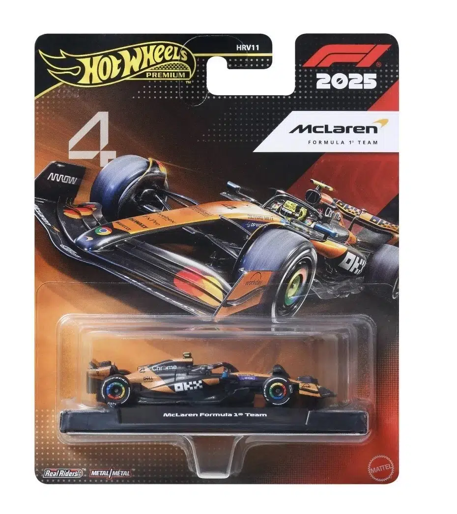 Hot Wheels Premium F1 2025 McLaren Formula 1 Team No:4 Lando Norris 1: ...